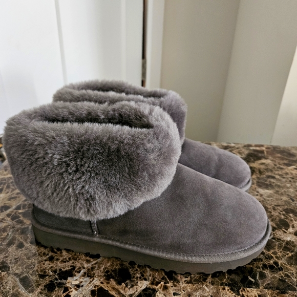 UGG | Shoes | Ugg Classic Mini Fluff Ankle Boot | Poshmark